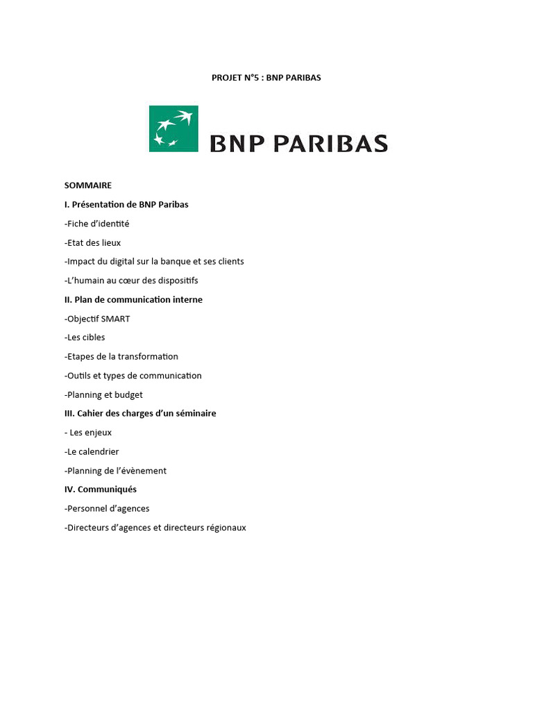 Transformation digitale de BNP Paribas | PDF | BNP Paribas | la ...