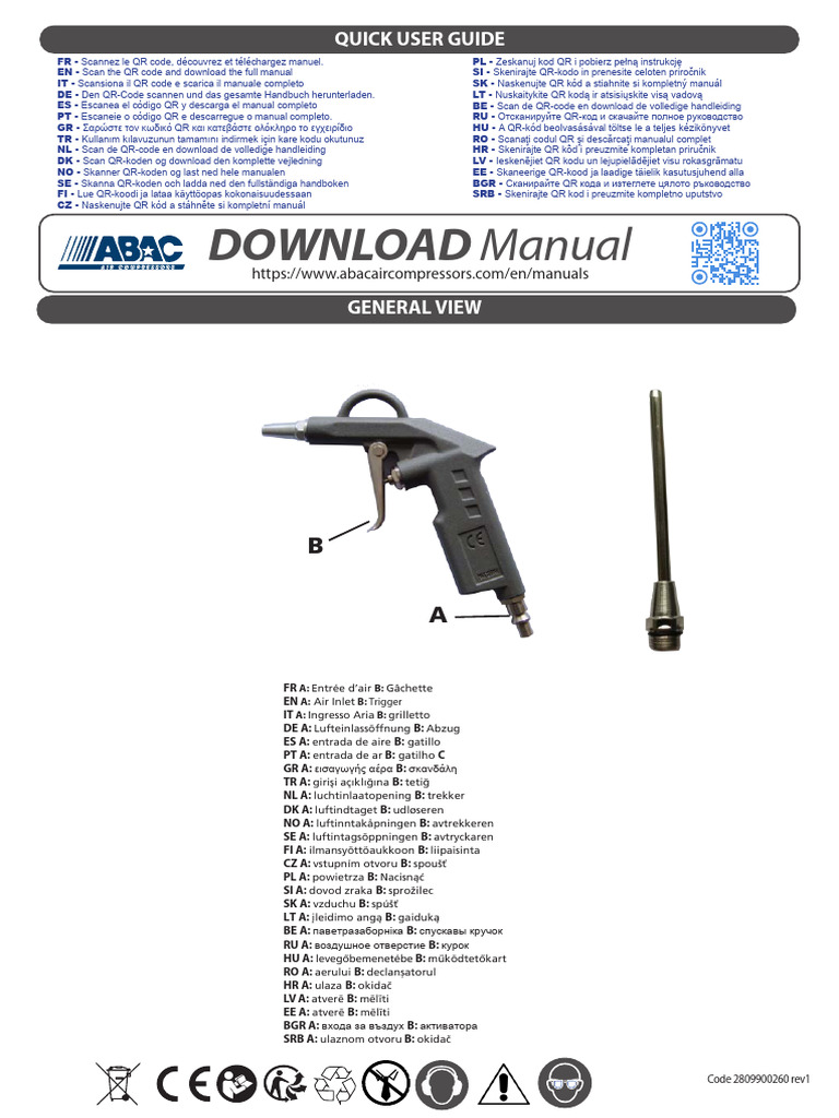 ABAC 2809913501 Air Gun G-502 Quickguide and | PDF