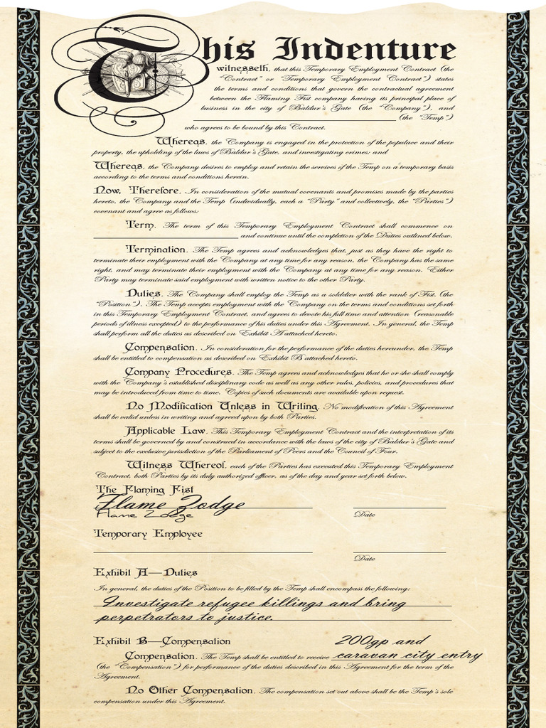 Flaming Fist Enlistment LR | PDF