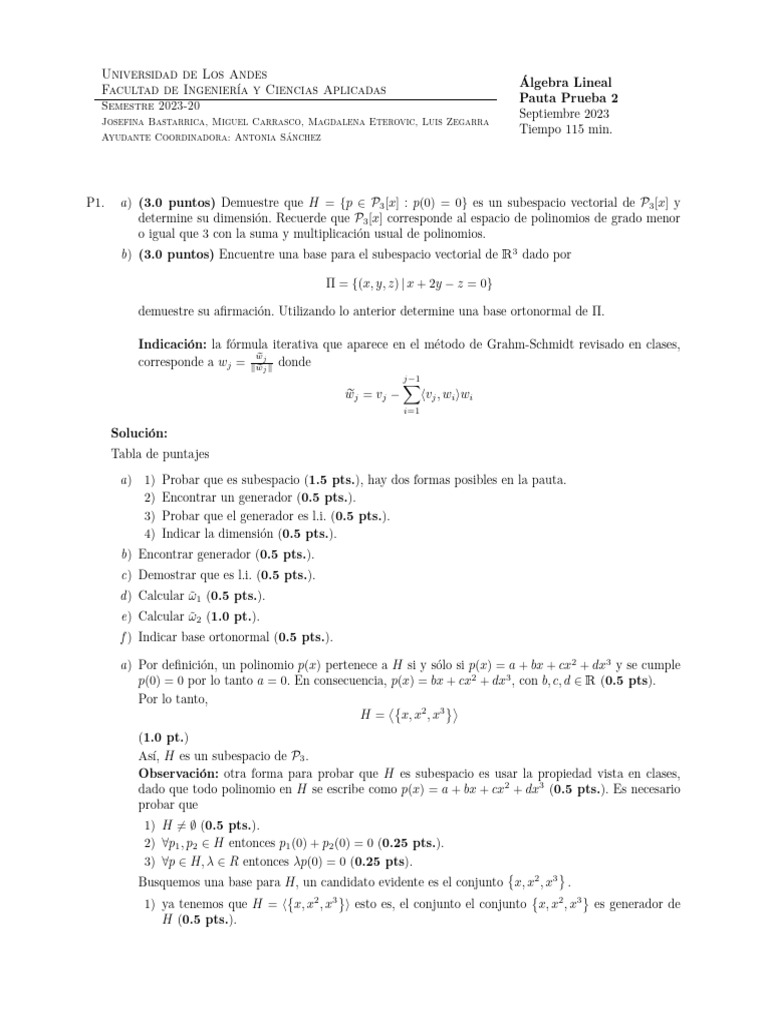 Pauta Prueba 2 AL 202320 | PDF