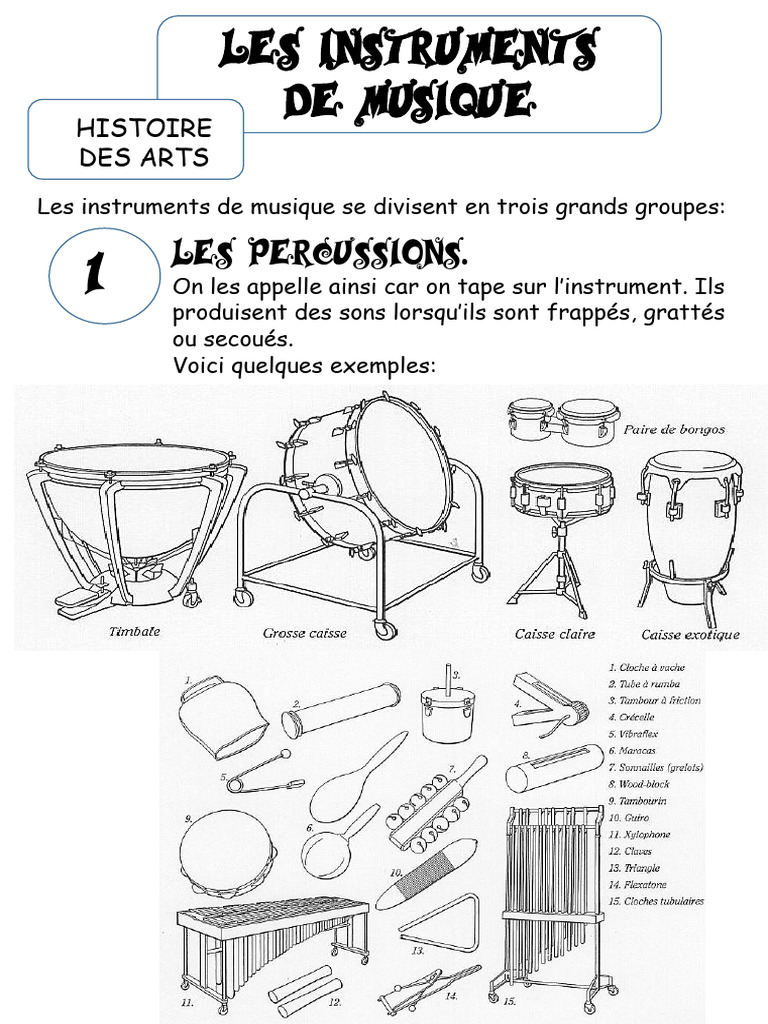 Les Instruments de Musique 1 | PDF