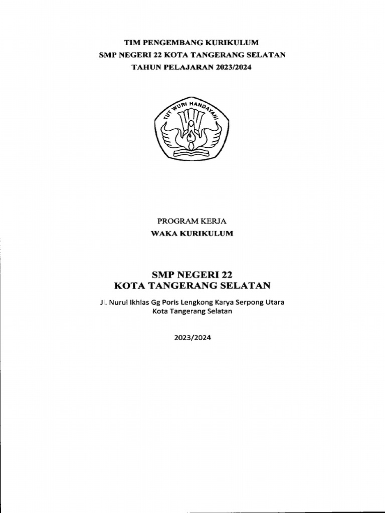 Laporan Waka Kurikulum 2023-2024 | PDF