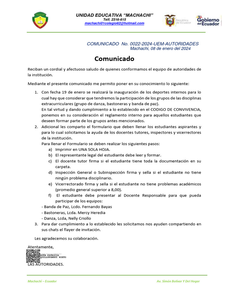 COMUNICADO N° 22-signed | PDF