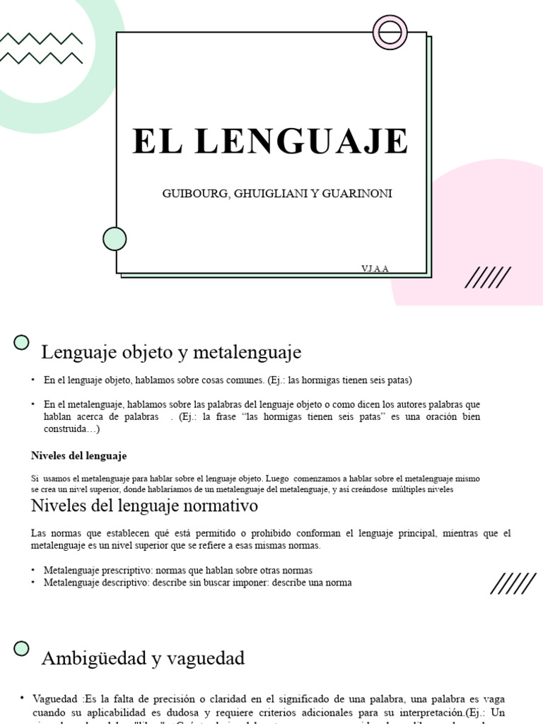 El Lenguaje | PDF