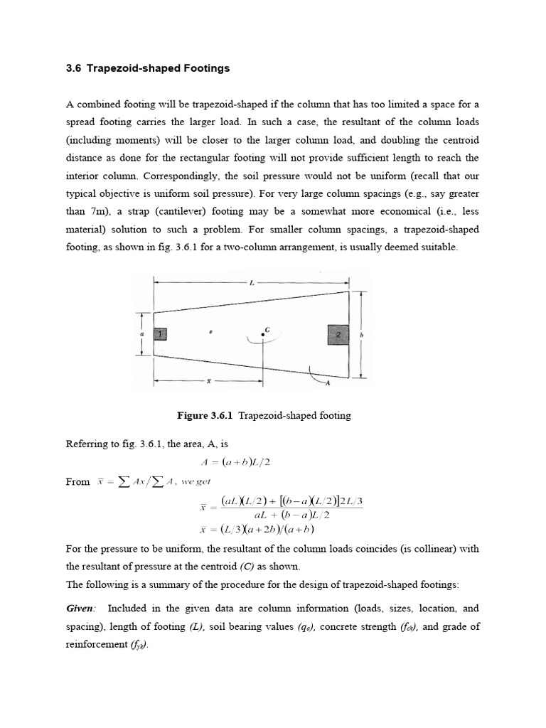 Trapezoidal Footing | PDF