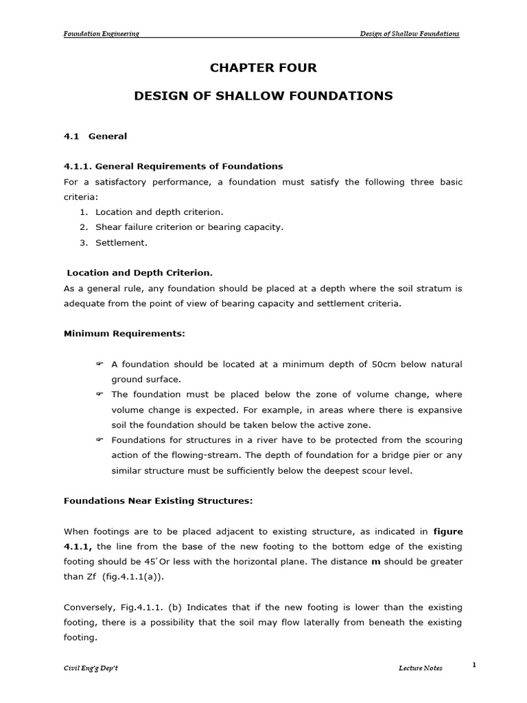 Chapter-4 DESIGN OF SHALLOW FOUNDATIONS 2 | PDF