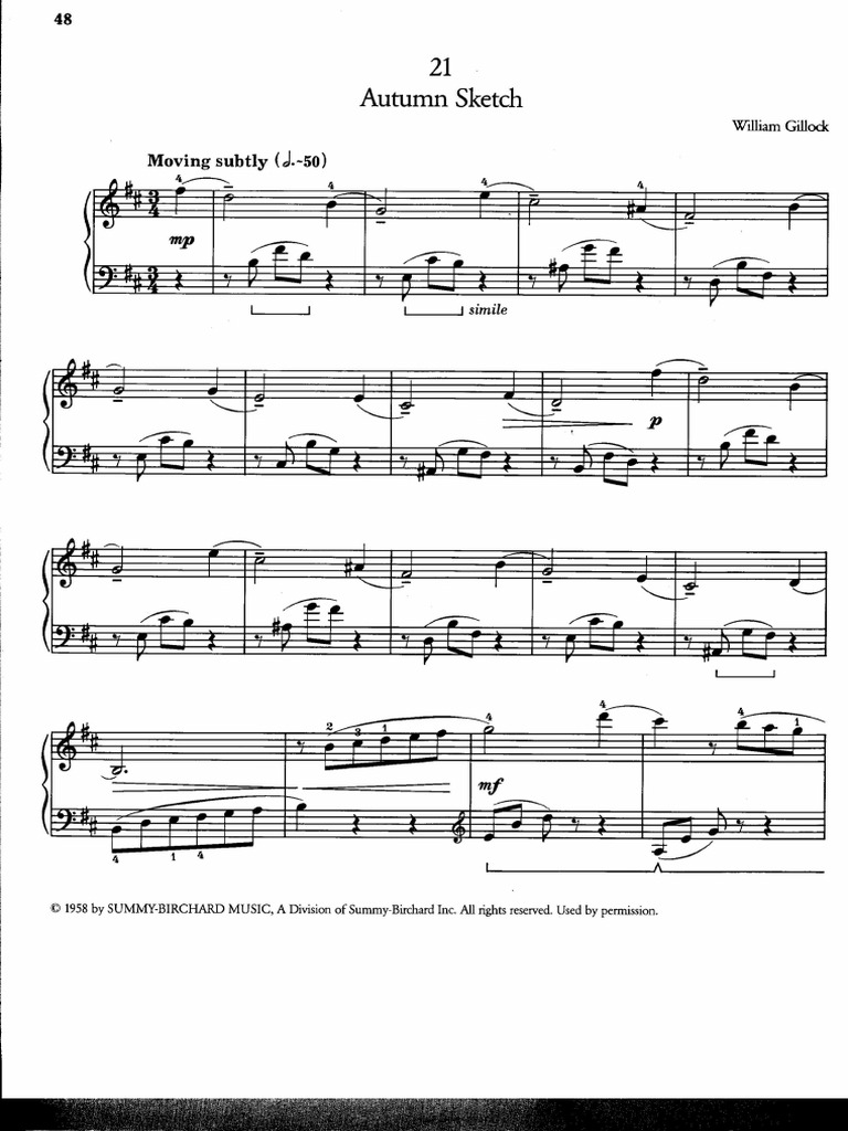 Gillock, Autumn Sketch | PDF