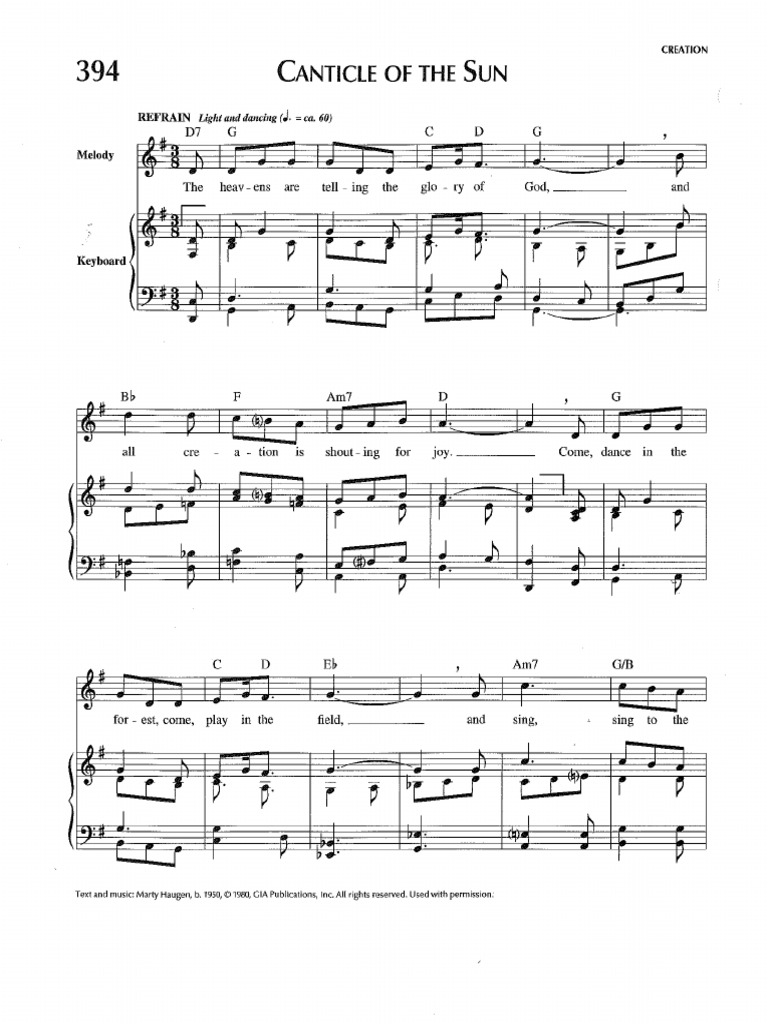 Canticle of The Sun 3bars | PDF