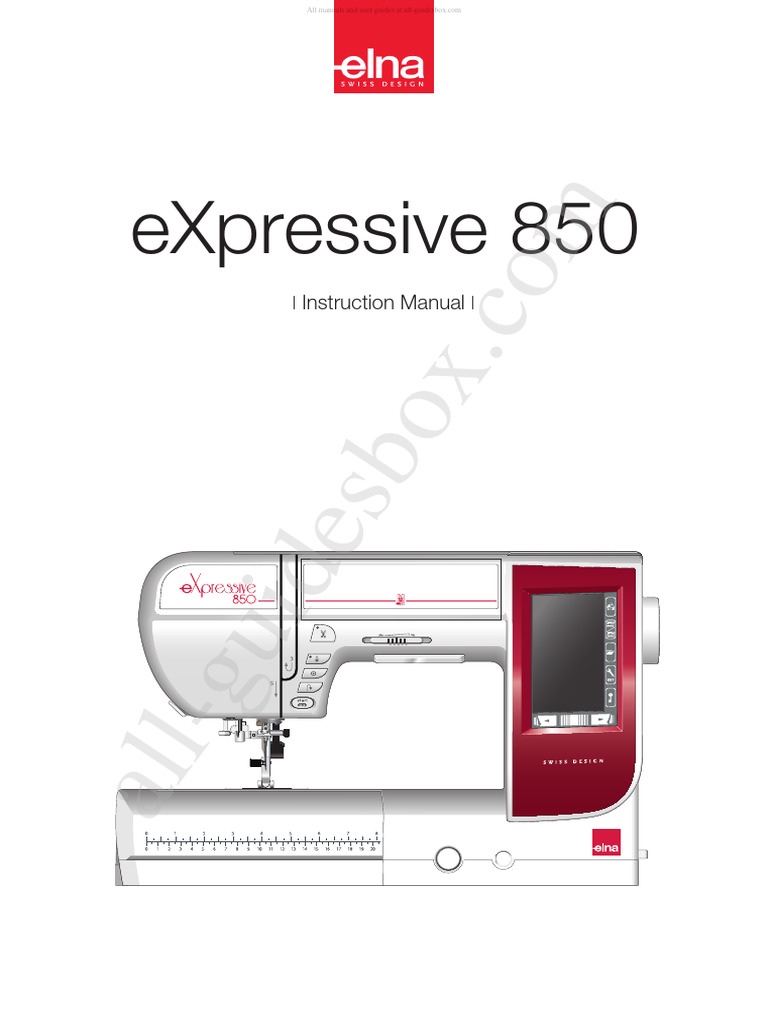 Elna Expressive 850 Sewing Machine Instruction Manual | PDF