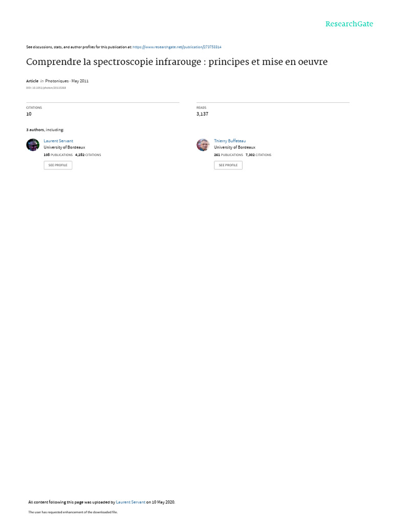 Comprendre La Spectroscopie Infrarouge Principes e | PDF