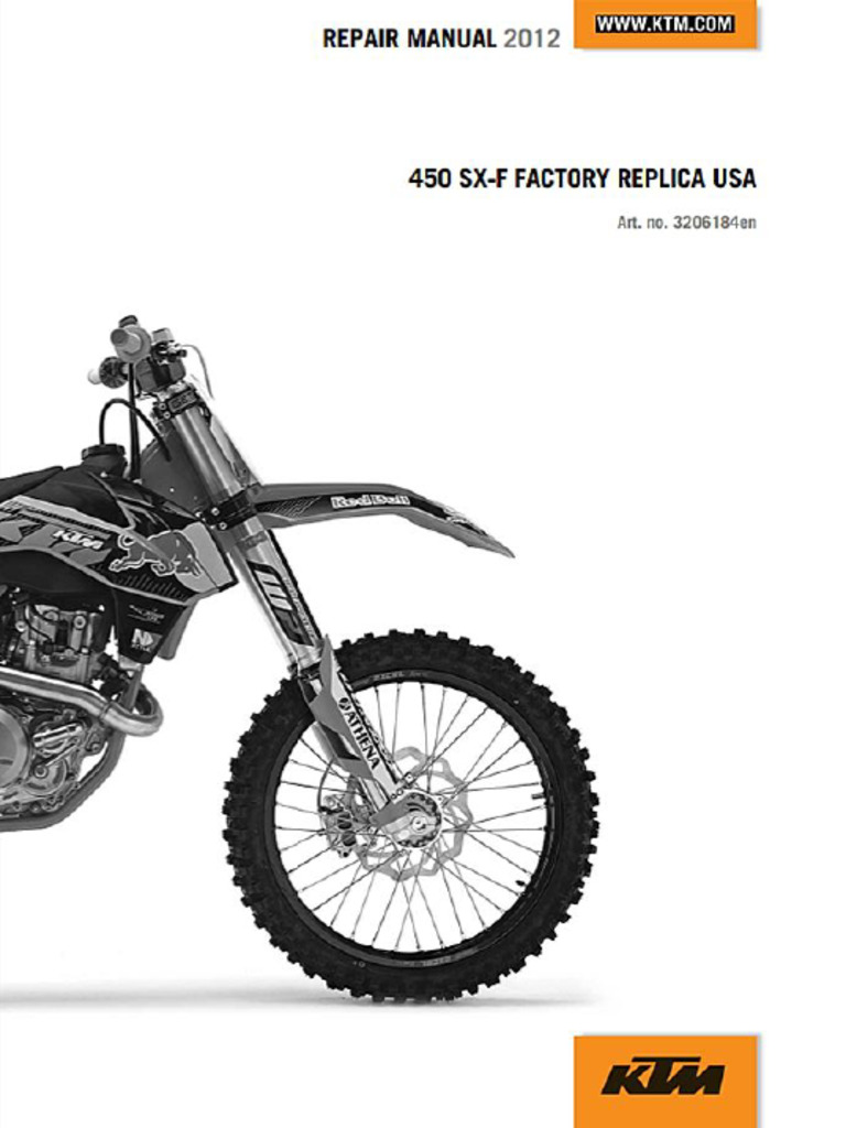 2012 KTM 450 SX-F FACTORY REPLICA Service Repair Manual | PDF