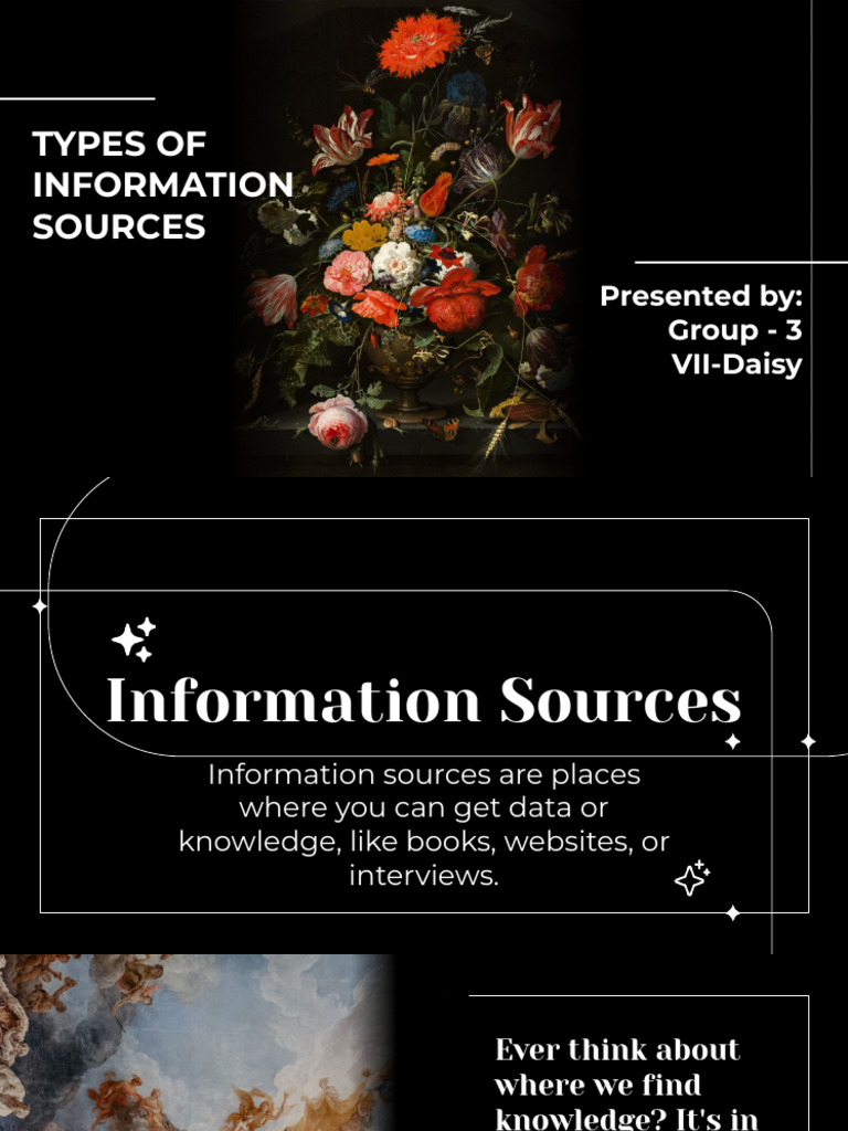 Types of Information Sources | PDF