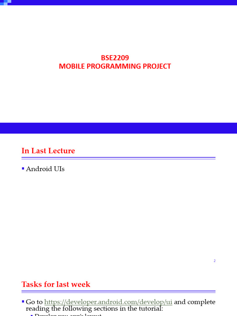 Lect5 - Android - Layouts | PDF