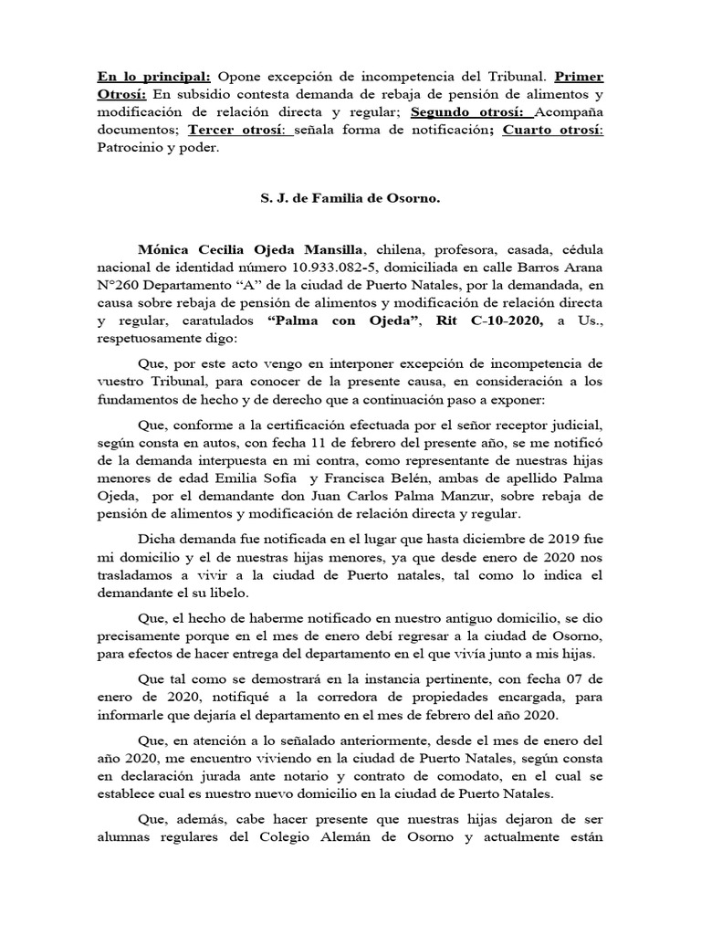 Dda Moonica | PDF | Pensión alimenticia | Pensión