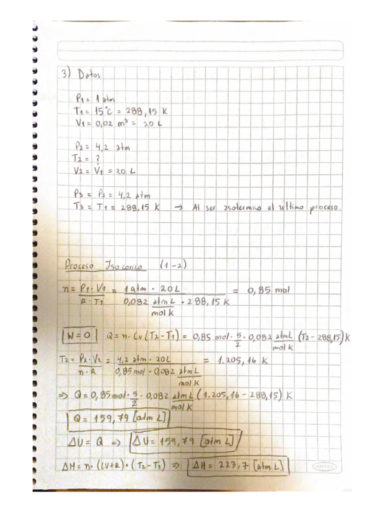 Solución Pregunta 3 Pep 1 Ing Termodinamica | PDF