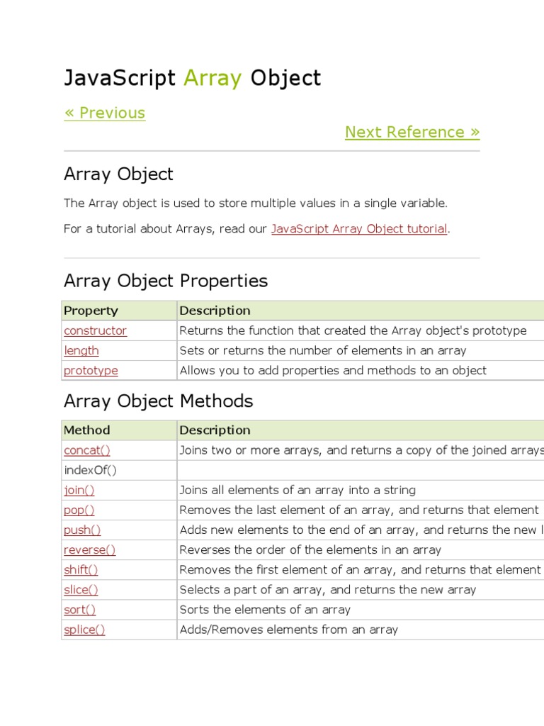 Javascript Object: Array | PDF | Java Script | Http Cookie