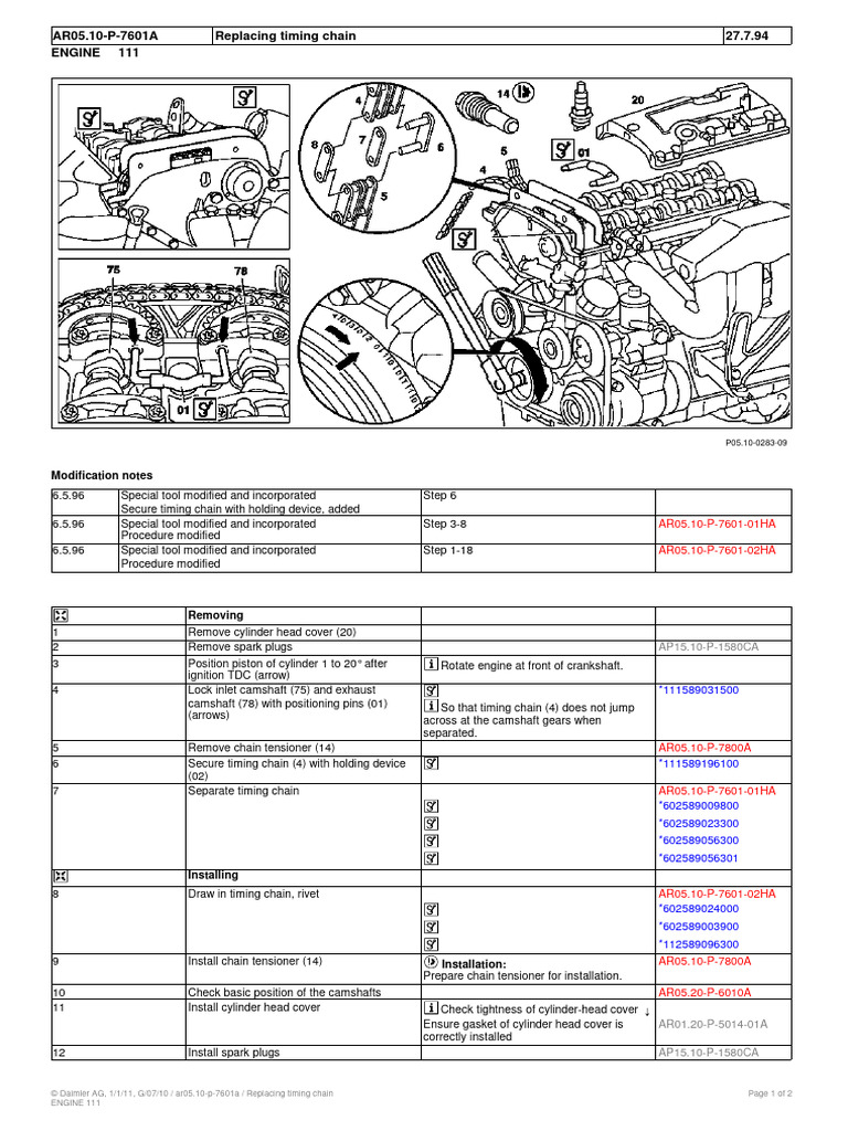M111 TimingChain | PDF | Engines | Engine Technology