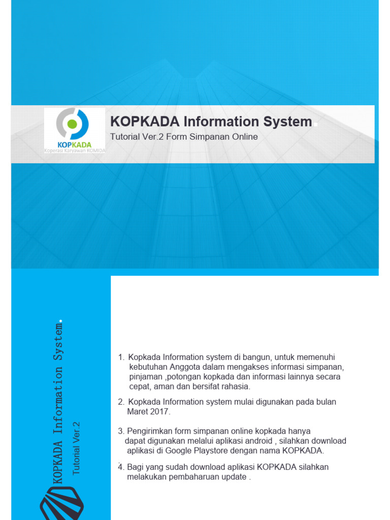 Tutorial Form Simpanan Online | PDF