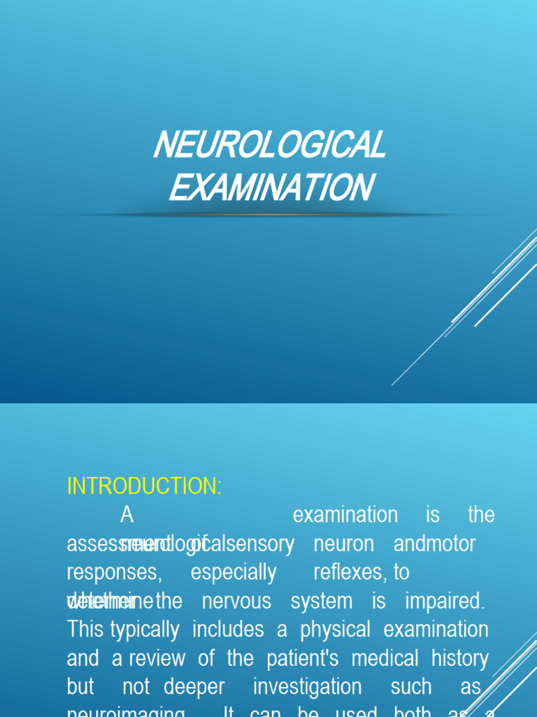 Neurological Examination Overview | PDF | Coma | Motor Neuron