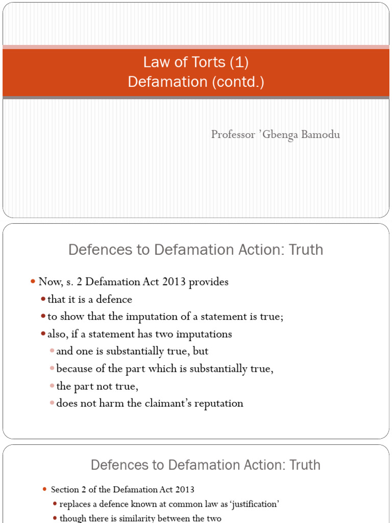 LP5 - Defamation (Contd.) | PDF