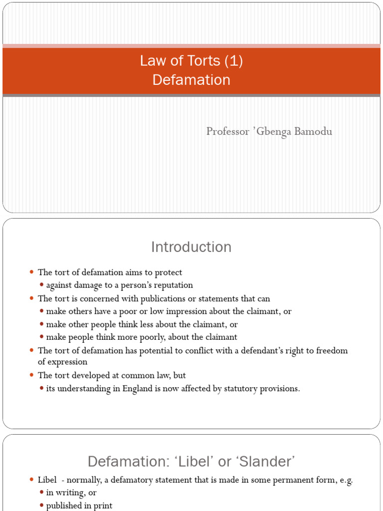 LP4 - Defamation | PDF