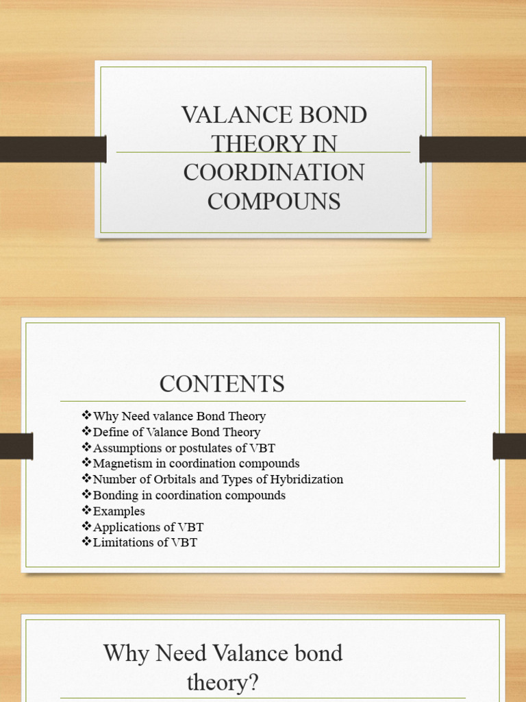 VBT in Co Ordination Compound | PDF