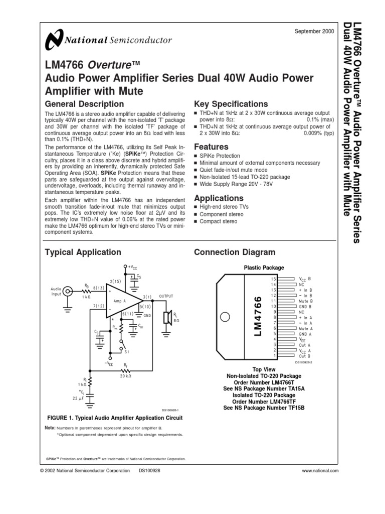 LM4766 | Amplifier | Capacitor