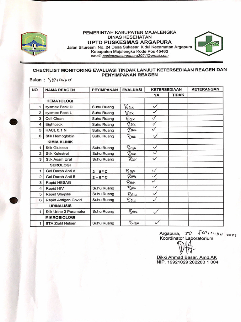 Pemantapan Mutu Internal Laboratorium | PDF