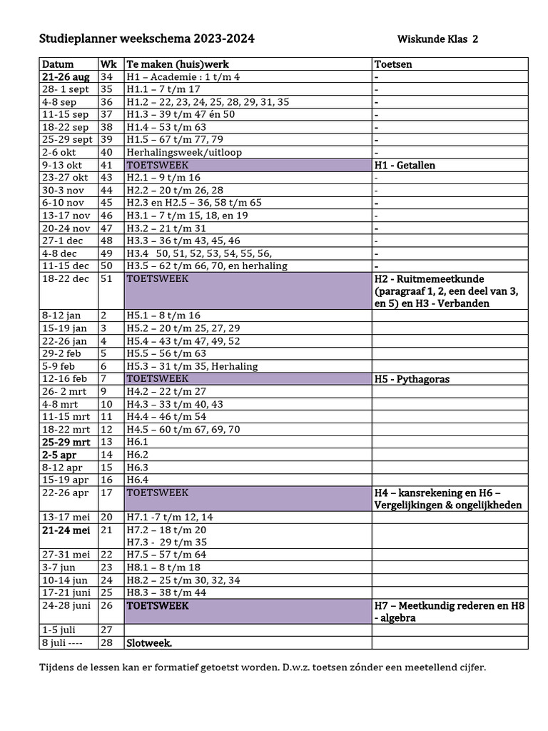 2023 2024 Studieplanner lj2 | PDF