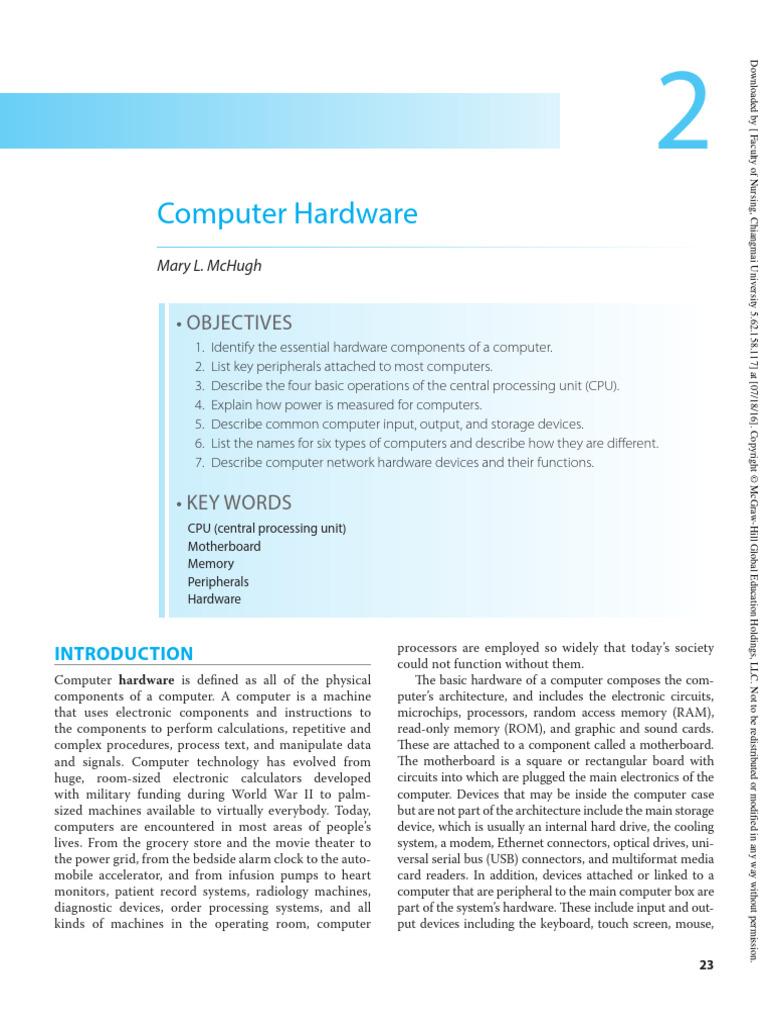 2 Computer Hardware | PDF