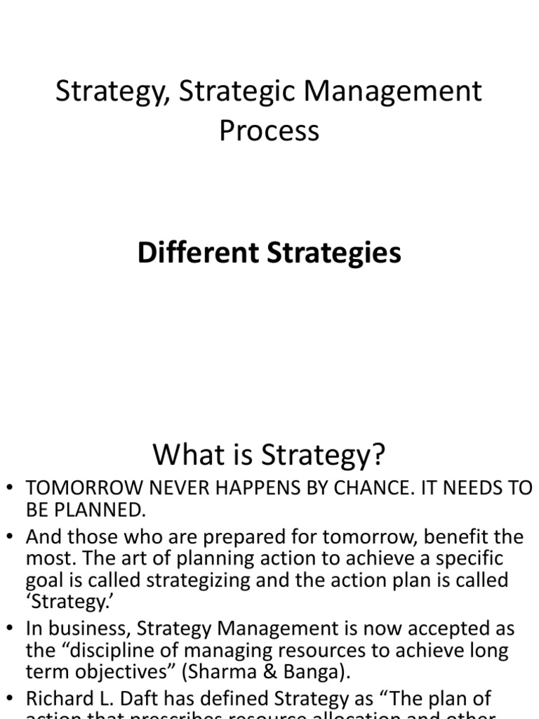 Strategy, Levels, Strategic Planning | PDF | Strategic Management ...