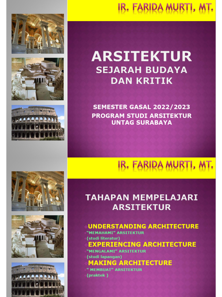 1C - Perkembangan Arsitektur Dari Masa Ke Masa - Asbk - Gasal 2023-2024 | PDF