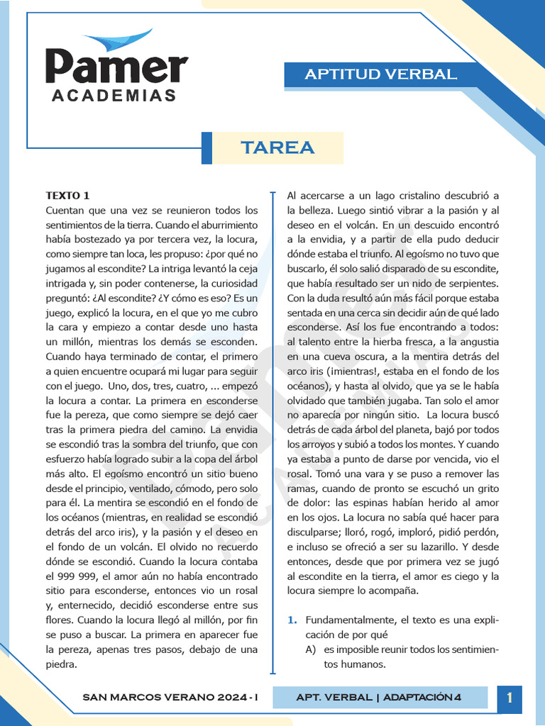 Juego del Escondite de Sentimientos | PDF