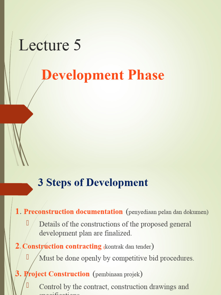 L5 Development Phase | PDF | Specification (Technical Standard) | General Contractor