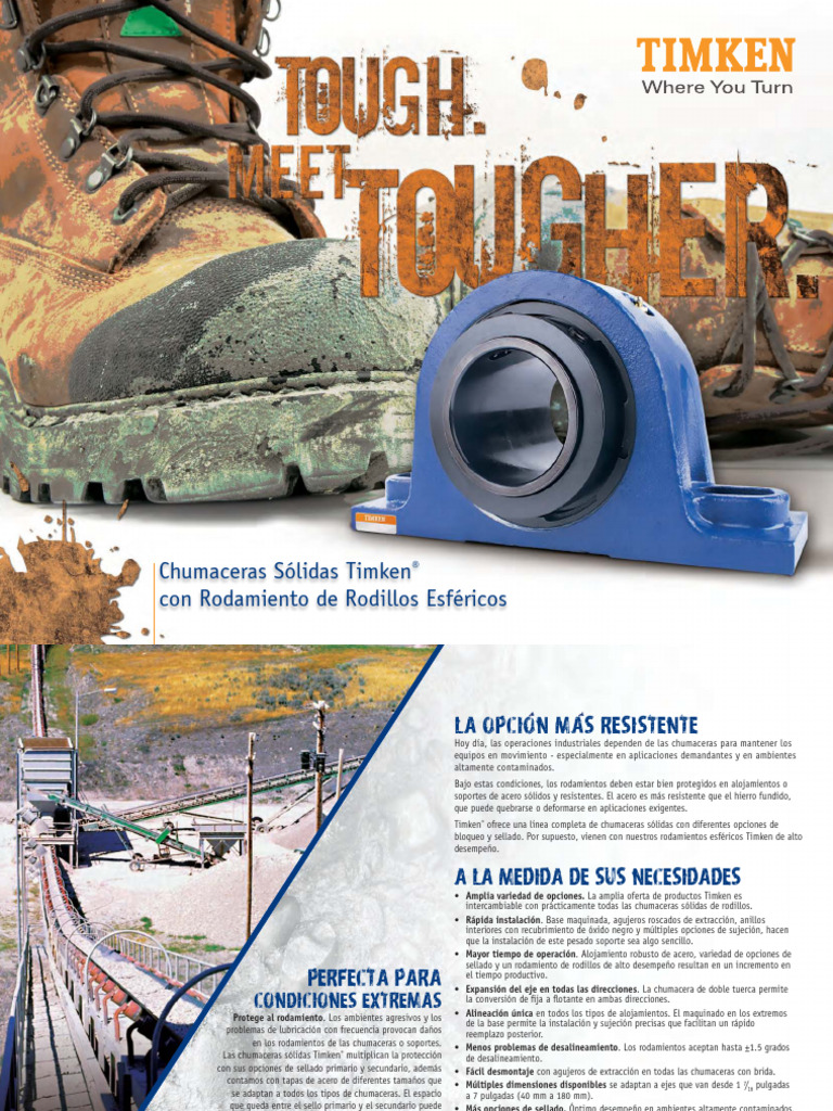 10533SP - Chumaceras Sólidas Timken Con Rodamiento Esférico | PDF