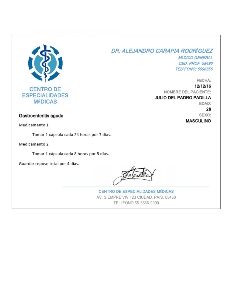 RECETA MEDICA | PDF