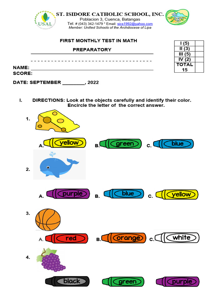 Prep Monthly Tests Overview | PDF
