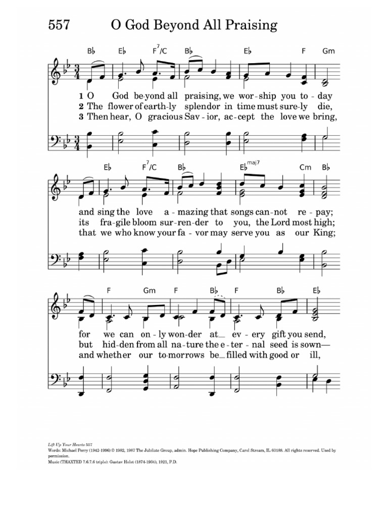 O God Beyond All Praising | PDF