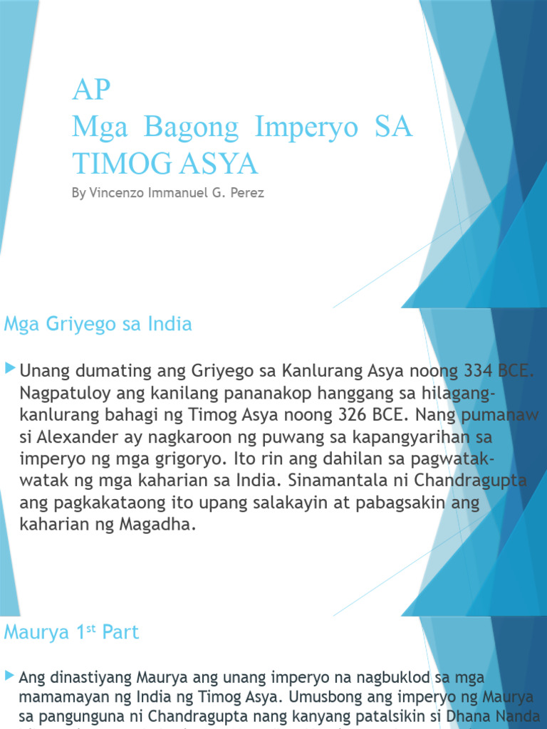 Mga Bagong Imperyo Sa Timog Asya | PDF