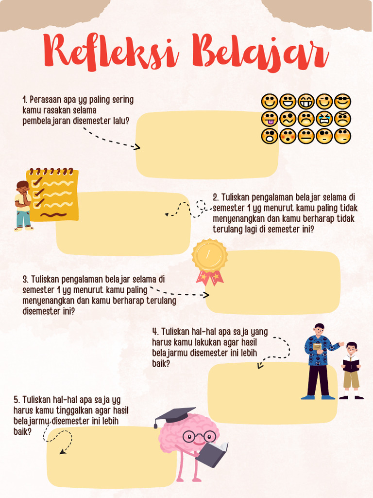 Kuning Ilustrasi Simpel Cara Belajar Efektif Infografik Poster ...