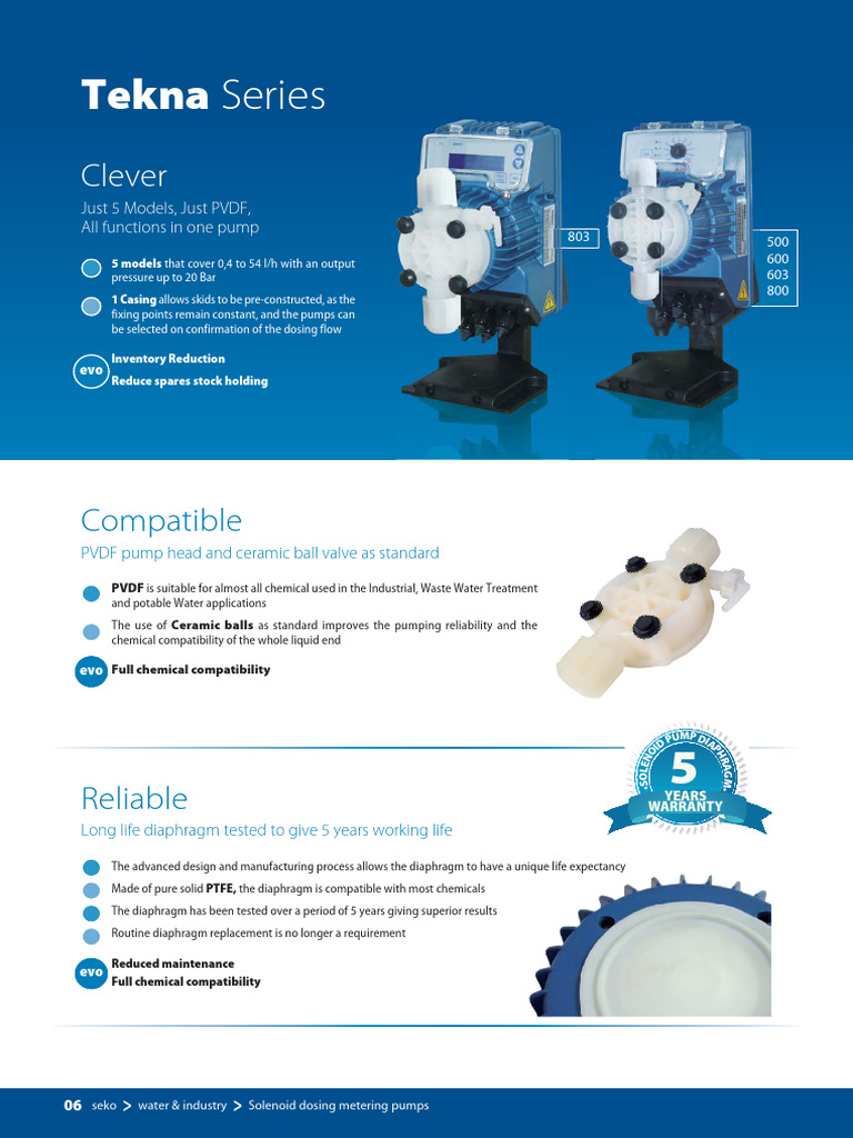 SEKO Products TEKNA Series | PDF | Pump | Flow Measurement