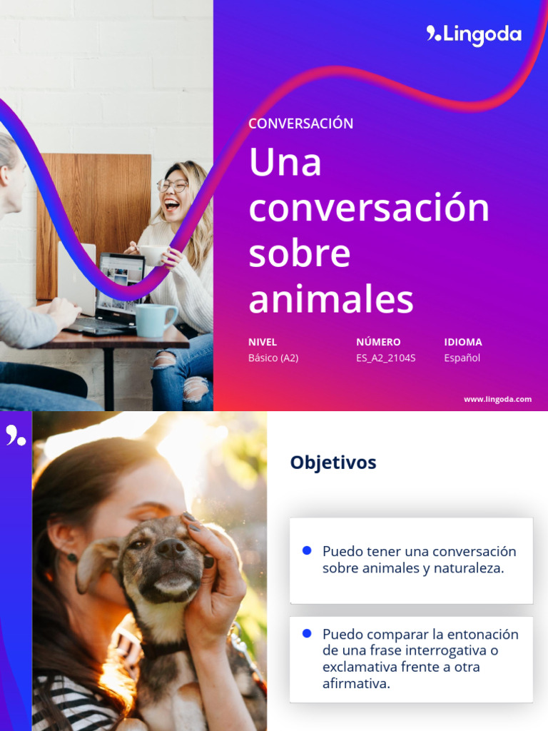 A2!2!024 Lingoda Spanish A Conversation About Animals | PDF | Mascota