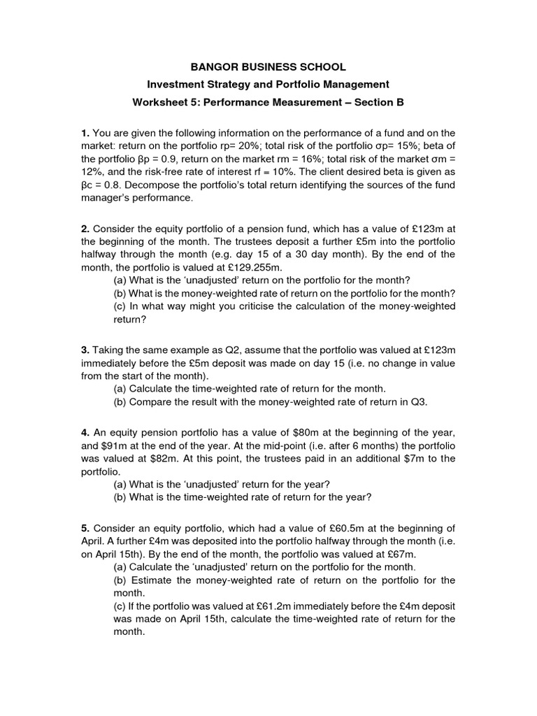 Investment Performance Analysis | PDF