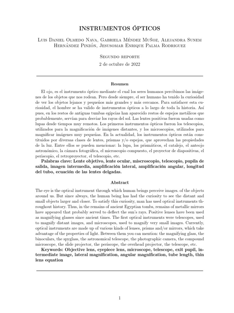 Instrumentos Pticos | PDF