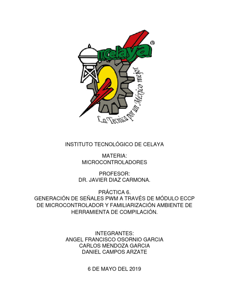 Generación de Señales PWM A Través de Módulo Eccp de Microcontrolador y ... Generación de Señales PWM A Través de Módulo Eccp de Microcontrolador y ...