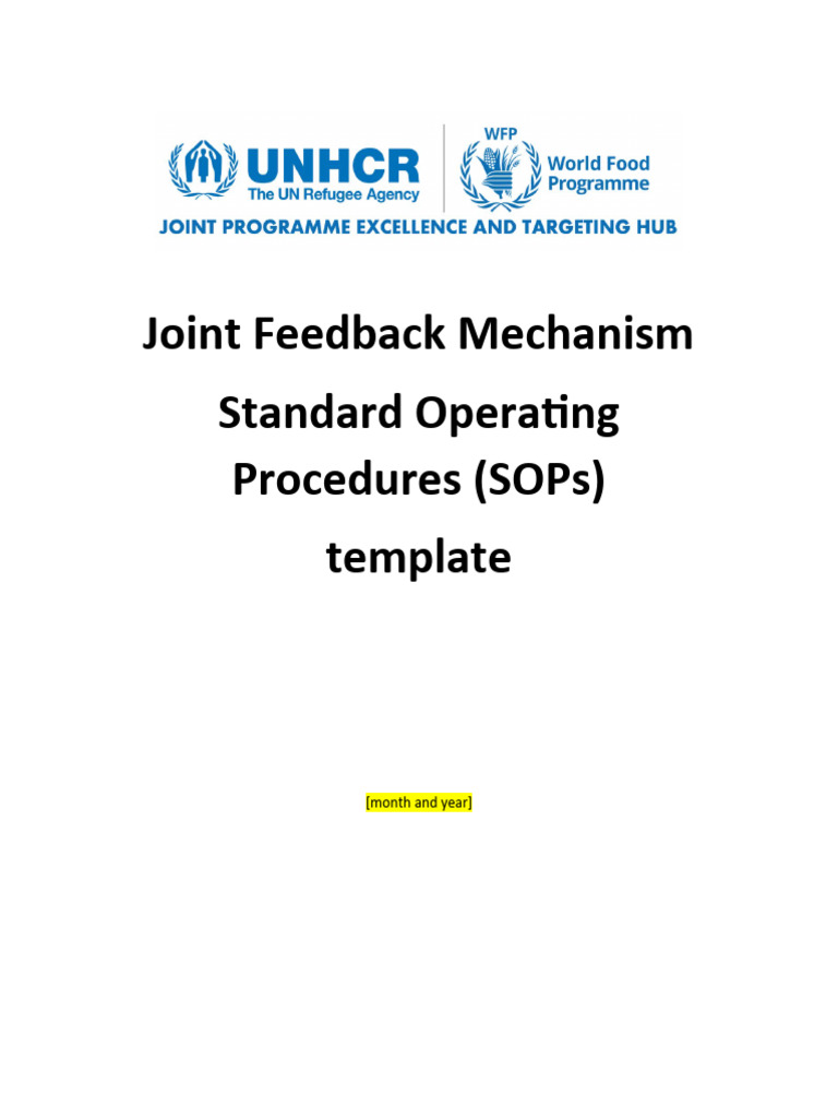 Joint Feedback Mechanism SOP Template 2022-04-13 | PDF