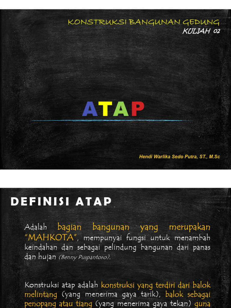 Fungsi dan Jenis Atap Bangunan Gedung | PDF