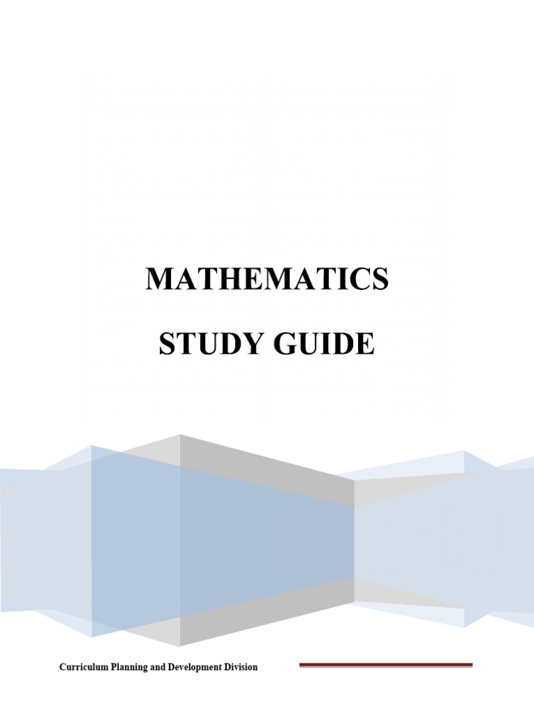 Math Study Guide CSEC | PDF