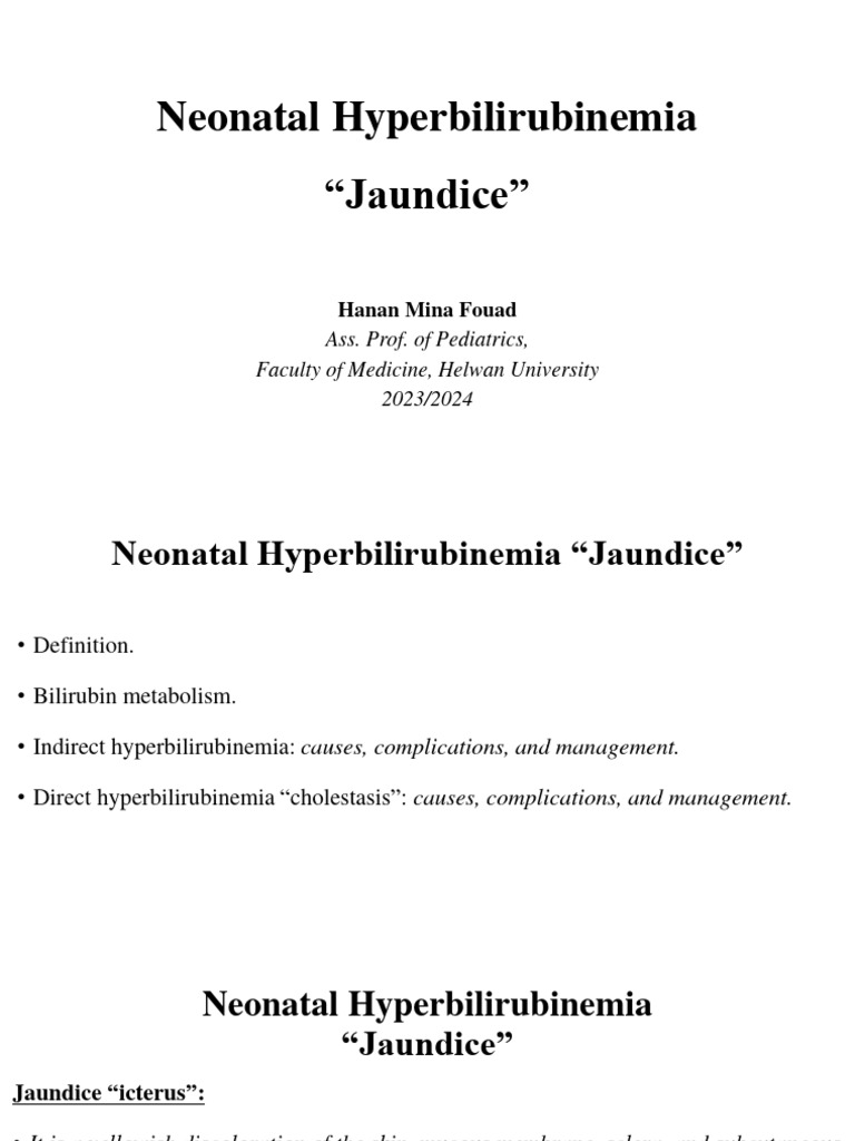 Jaundice | PDF