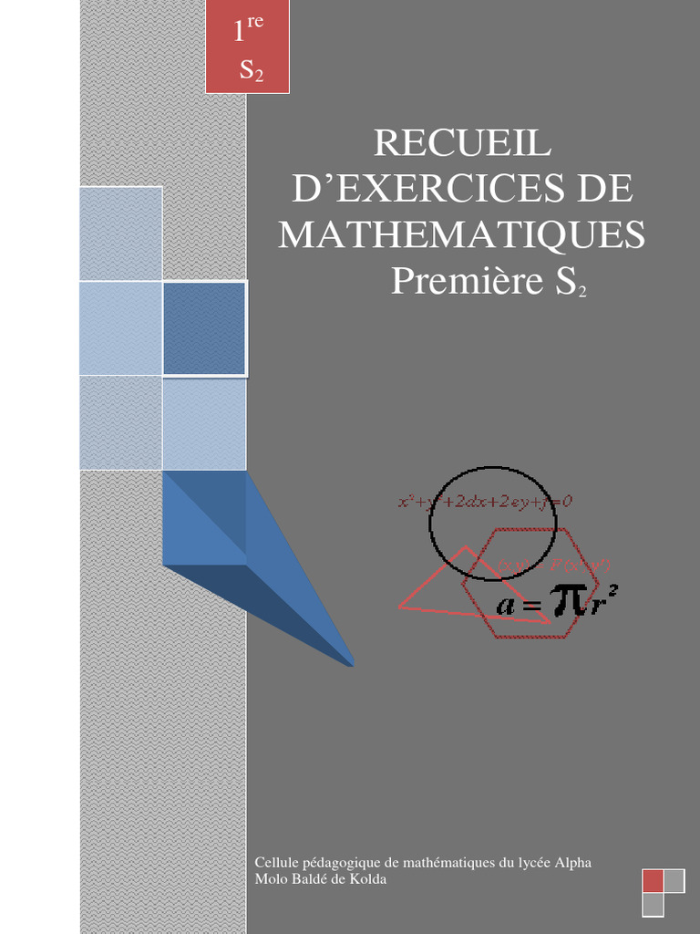 Exercices de Maths 1ère S2 Sénégal | PDF